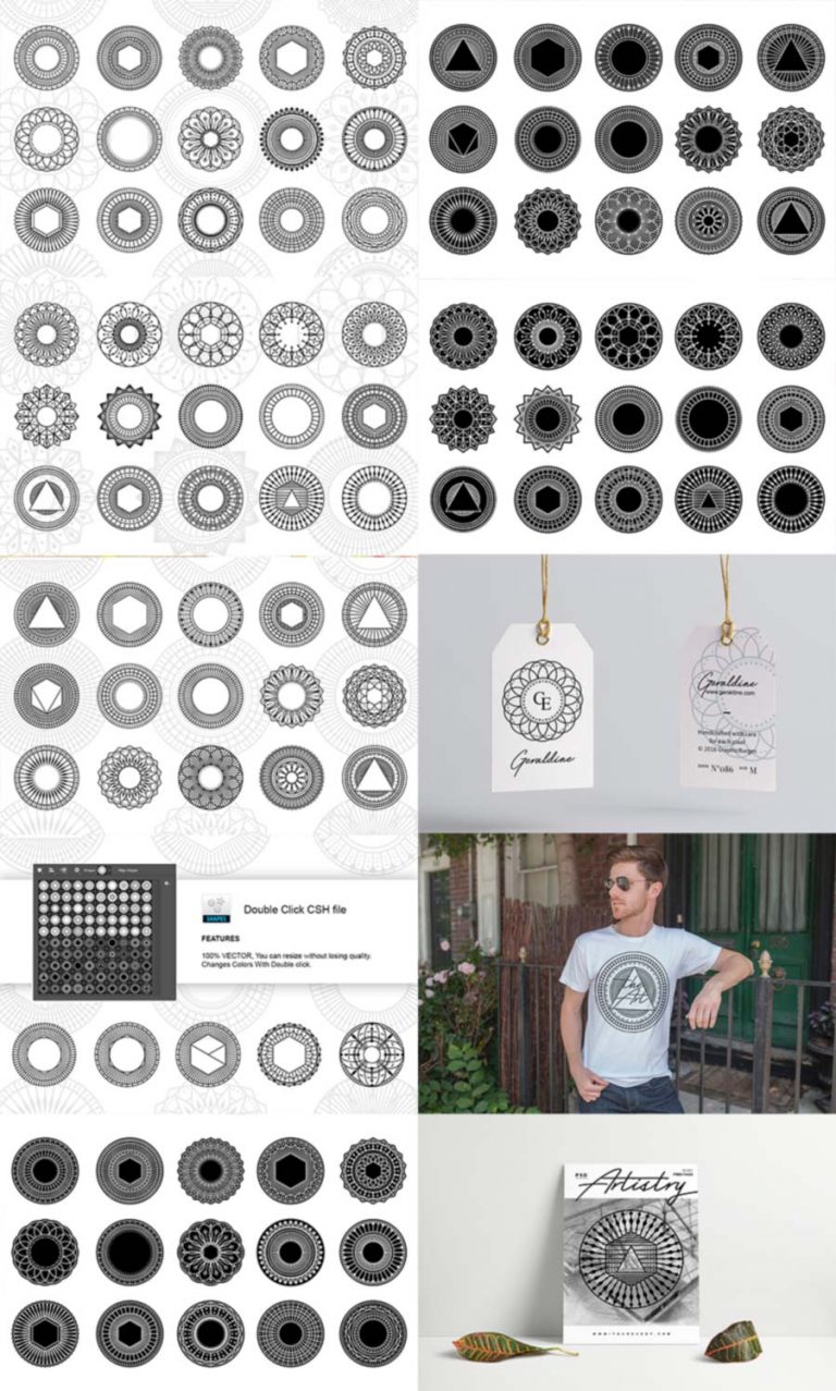 دانلود 100 شکل آماده قابل نصب روی فتوشاپ Geometric Vector Shapes CSH ... دانلود 100 شکل آماده قابل نصب روی فتوشاپ Geometric Vector Shapes CSH ...
