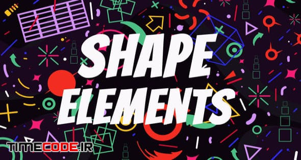 دانلود پروژه آماده افترافکت : المان آماده موشن گرافیک Shape Elements ...
