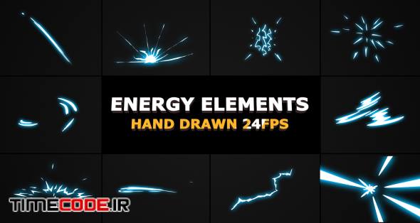 دانلود المان کارتونی موشن گرافیک 2D FX Energy Elements – تایم کد