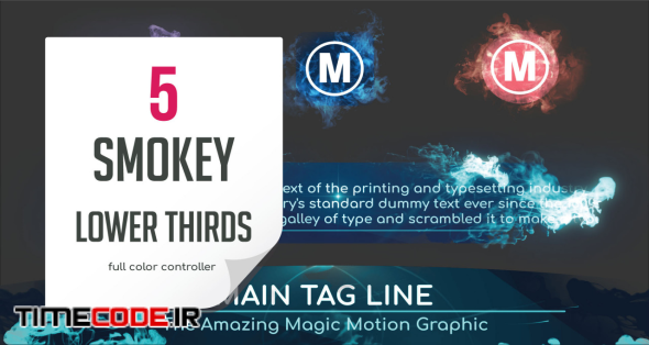 دانلود پروژه آماده افترافکت : زیرنویس با پاشیدن جوهر Smoke Ink Lower ...