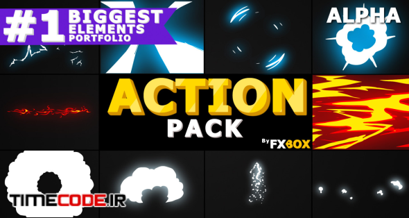 دانلود مجموعه افکت های کارتونی Dynamic Elements Pack – تایم کد