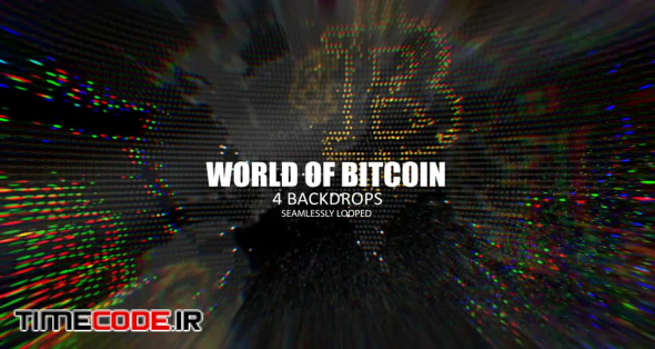 دانلود فوتیج موشن گرافیک بیت کوین World Of Bitcoin تایم کد