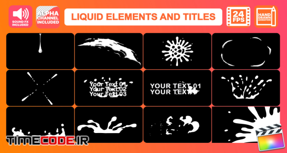 دانلود پروژه آماده فاینال کات پرو : المان های کارتونی برای موشن گرافیک Liquid Motion Elements ...