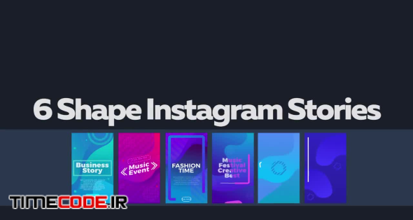دانلود پروژه آماده پریمیر : 6 استوری اینستاگرام Shape Instagram Stories ...