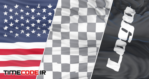 دانلود پروژه آماده افترافکت : پرچم Custom Flag Realistic – تایم کد