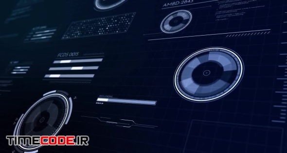 دانلود پروژه آماده افترافکت HUD Elements Pack – تایم کد