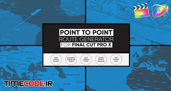 دانلود پروژه آماده فاینال کات پرو : نمایش مسیر روی نقشه Point To Point ...
