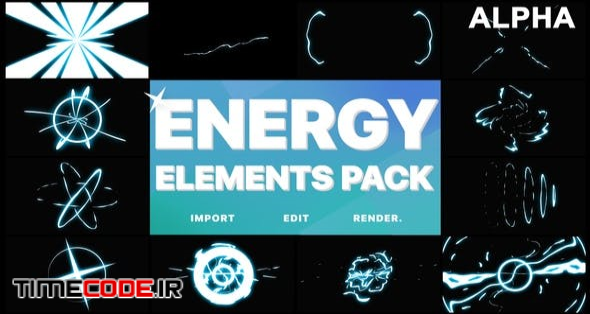 پکیج موشن گرافیک : الکتریسیته و انرژی Cartoon Energy Elements Pack | Motion Graphics Pack – تایم کد