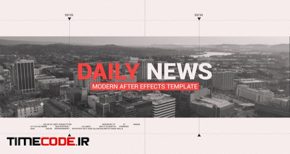 دانلود پروژه آماده افترافکت : اینترو خبر Daily News Intro – تایم کد