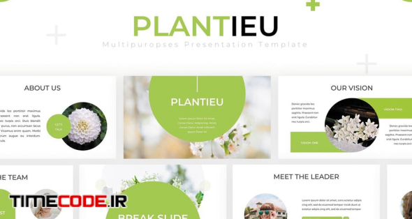 دانلود تم پاورپوینت کشاورزی Plantieu Powerpoint Template تایم کد