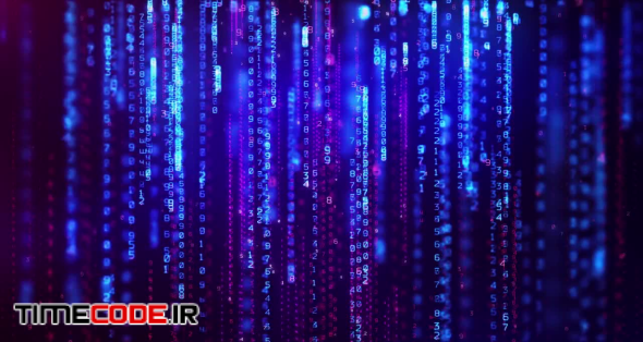 دانلود بک گراند متحرک با طرح ماتریکس Vertical Matrix Code – تایم کد
