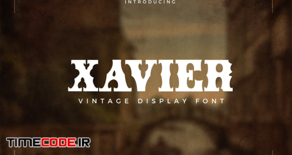 دانلود فونت انگلیسی وسترن Xavier Vintage Display Font – تایم کد