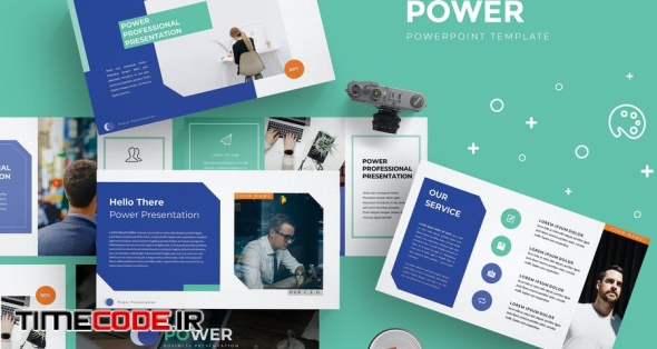 دانلود رایگان قالب پاورپوینت Power Powerpoint Template – تایم کد