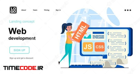 دانلود لندینگ پیج طراحی وب Web Development Landing Page Template – تایم کد دانلود لندینگ پیج طراحی وب Web Development Landing Page Template – تایم کد