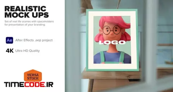 دانلود پروژه آماده افتر افکت : پکیج موکاپ Realistic Mock Ups – تایم کد