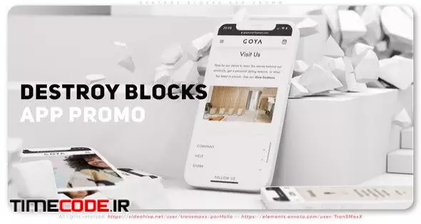 دانلود پروژه آماده افتر افکت : تیزر معرفی اپلیکیشن Destroy Blocks App Promo – تایم کد