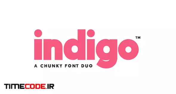 دانلود فونت انگلیسی تیتر Indigo Font – تایم کد