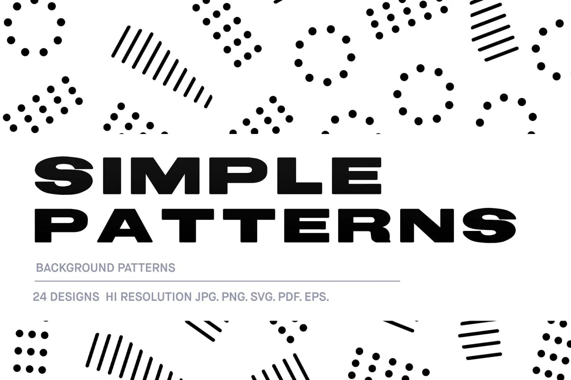 ۲۴ پترن مدرن خط و نقطه Simple Seamless Pattern – تایم کد