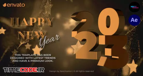 دانلود پروژه آماده افتر افکت : اینترو سال نو Happy New Year Intro – تایم کد