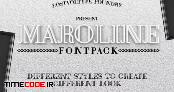 دانلود فونت انگلیسی کلاسیک Maroline Fontpack – تایم کد