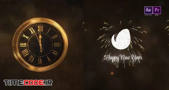دانلود پروژه آماده افتر افکت : شمارش معکوس سال نو New Year Unique Countdown – تایم کد