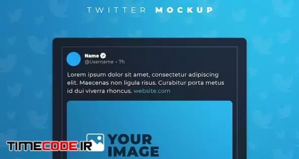 دانلود موکاپ پست توئیتر Realistic Tweet Mockup – تایم کد