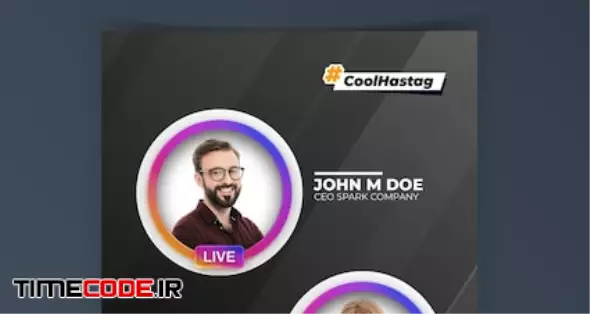 دانلود فایل لایه باز پست اینستاگرام وبینار آنلاین Creative Concept Live Streaming Workshop ...