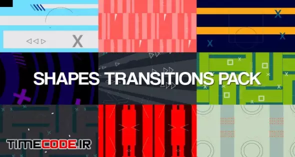 دانلود مجموعه ترنزیشن آلفا اشکال Geometric Shapes Transitions Pack – تایم کد
