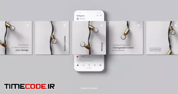 دانلود موکاپ پست اینستاگرام Instagram Post Mockup With Interface ...