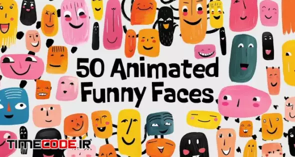 دانلود پروژه آماده پریمیر : 50 انیمیشن چهره های بامزه Funny Faces Pack ...