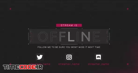 دانلود پروژه آماده افتر افکت : پکیج استریم Streaming Pack – تایم کد