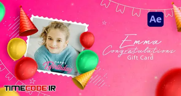 دانلود پروژه آماده افتر افکت : اسلایدشو جشن تولد Birthday Gift Card ...