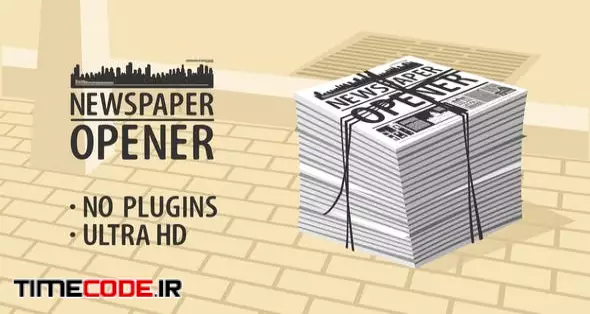 دانلود پروژه آماده افتر افکت : موشن گرافیک روزنامه Newspaper Opener ...
