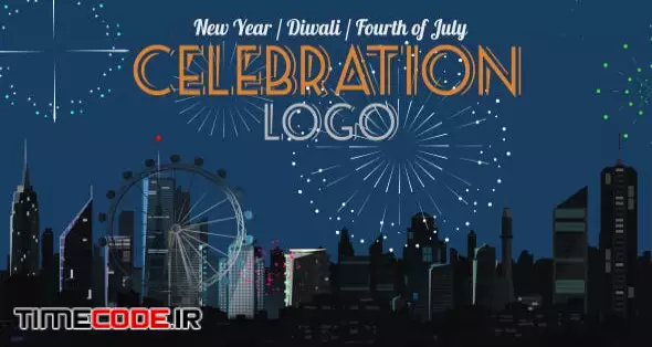 دانلود پروژه آماده افتر افکت : پکیج اینترو تبریک سال نو Celebration Logo Happy New Year – تایم کد