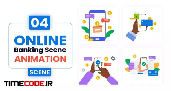 دانلود پروژه آماده افتر افکت : موشن گرافیک بانکداری آنلاین Online ...