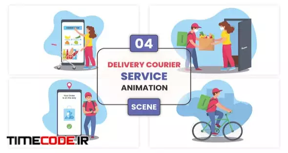 دانلود پروژه آماده افتر افکت : موشن گرافیک پیک و دلیوری Delivery ...