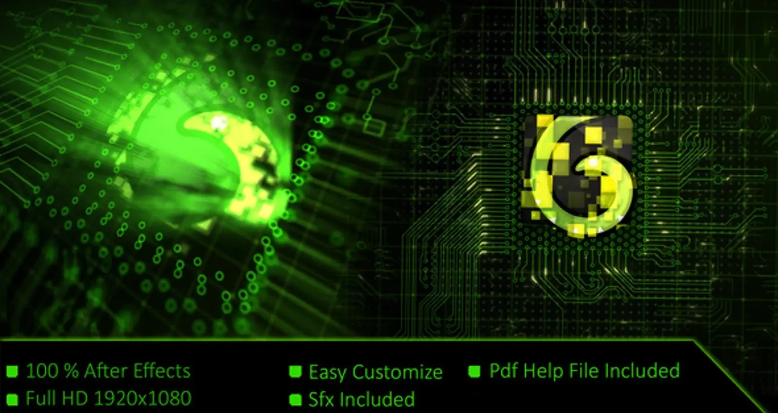 دانلود پروژه آماده افتر افکت : لوگو موشن تکنولوژی Tech Logo Intro – تایم کد