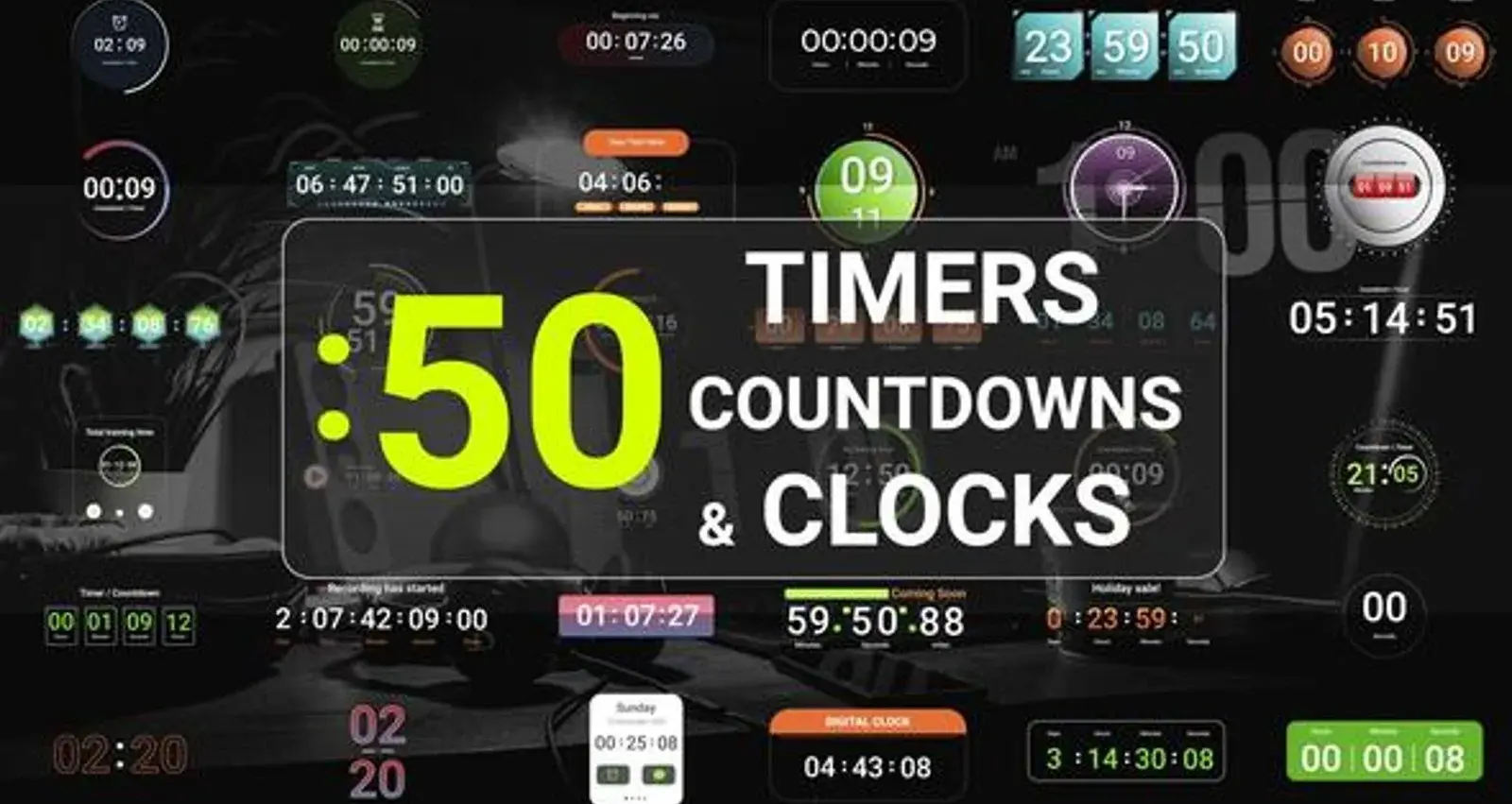پروژه آماده افتر افکت : پکیج تایمر و شمارش معکوس Timers And Clocks Pack ...