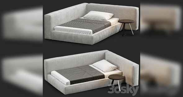 مدل سه بعدی : تخت کودک بوکا Boca Mini Bed – تایم کد