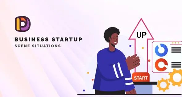 پروژه آماده افتر افکت : موشن گرافیک استارت آپ Business Startup - Scene ...