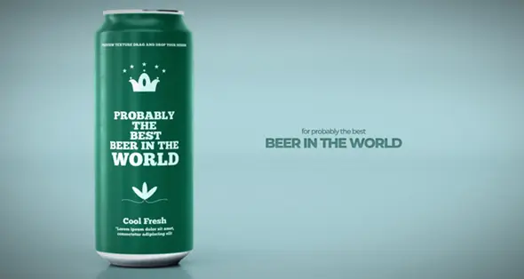 پروژه آماده افتر افکت : موکاپ انیمیشن تبلیغاتی نوشیدنی Beer Can Mock Up ...