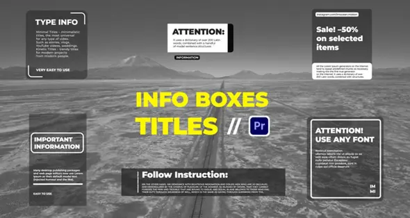 پروژه آماده پریمیر : باکس نمایش اطلاعات Info Boxes – تایم کد